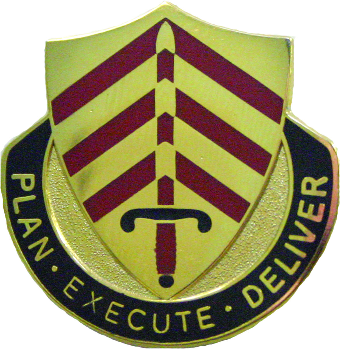 320th Support Battalion Unit Crest (Plan Execute Deliver)