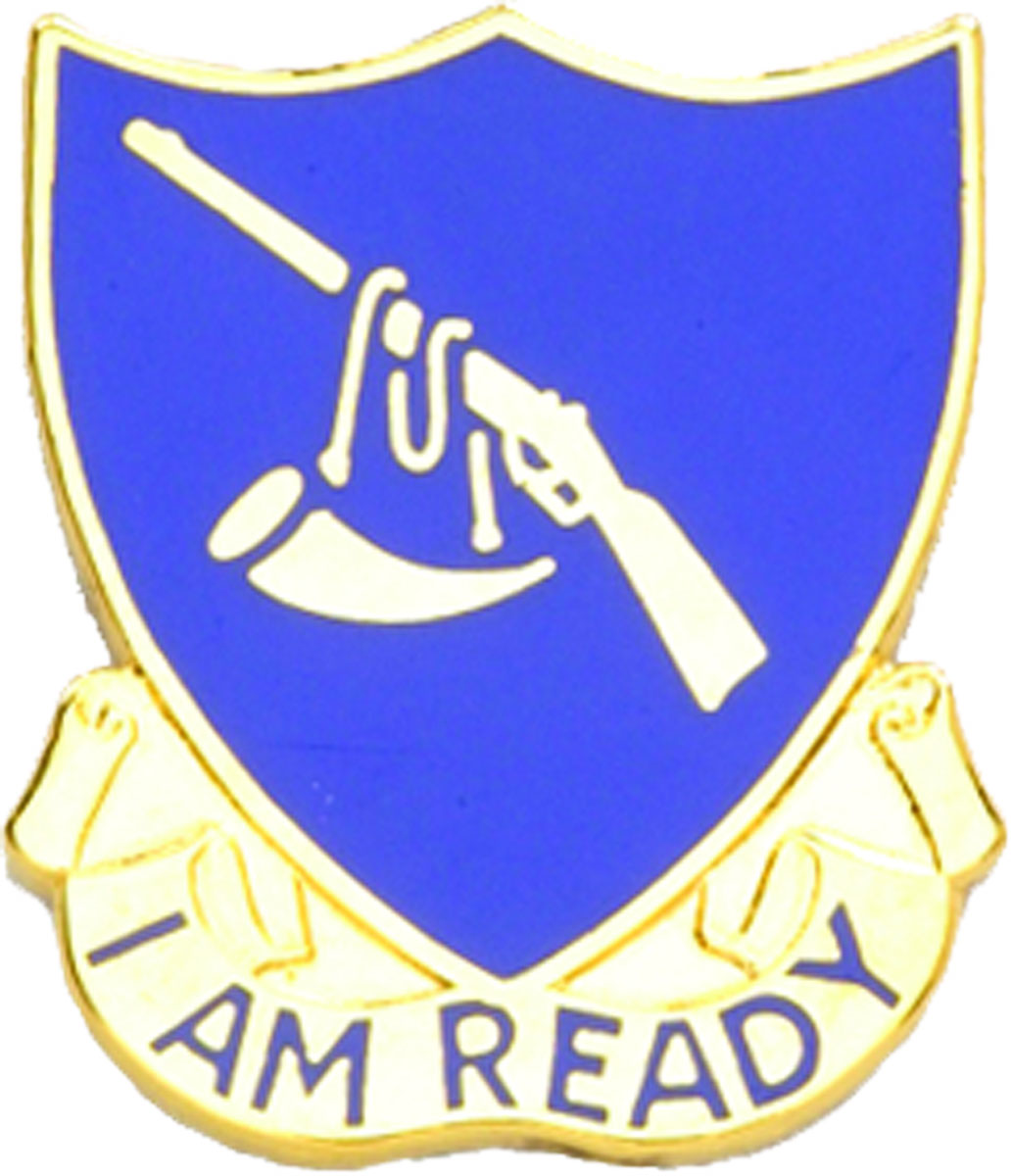 399th Regiment Advanced Individual Training Unit Crest (I Am Ready)
