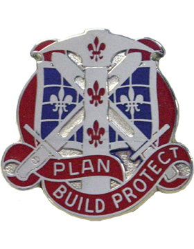 411th Engineer Brigade Unit Crest (Plan Build Protect)