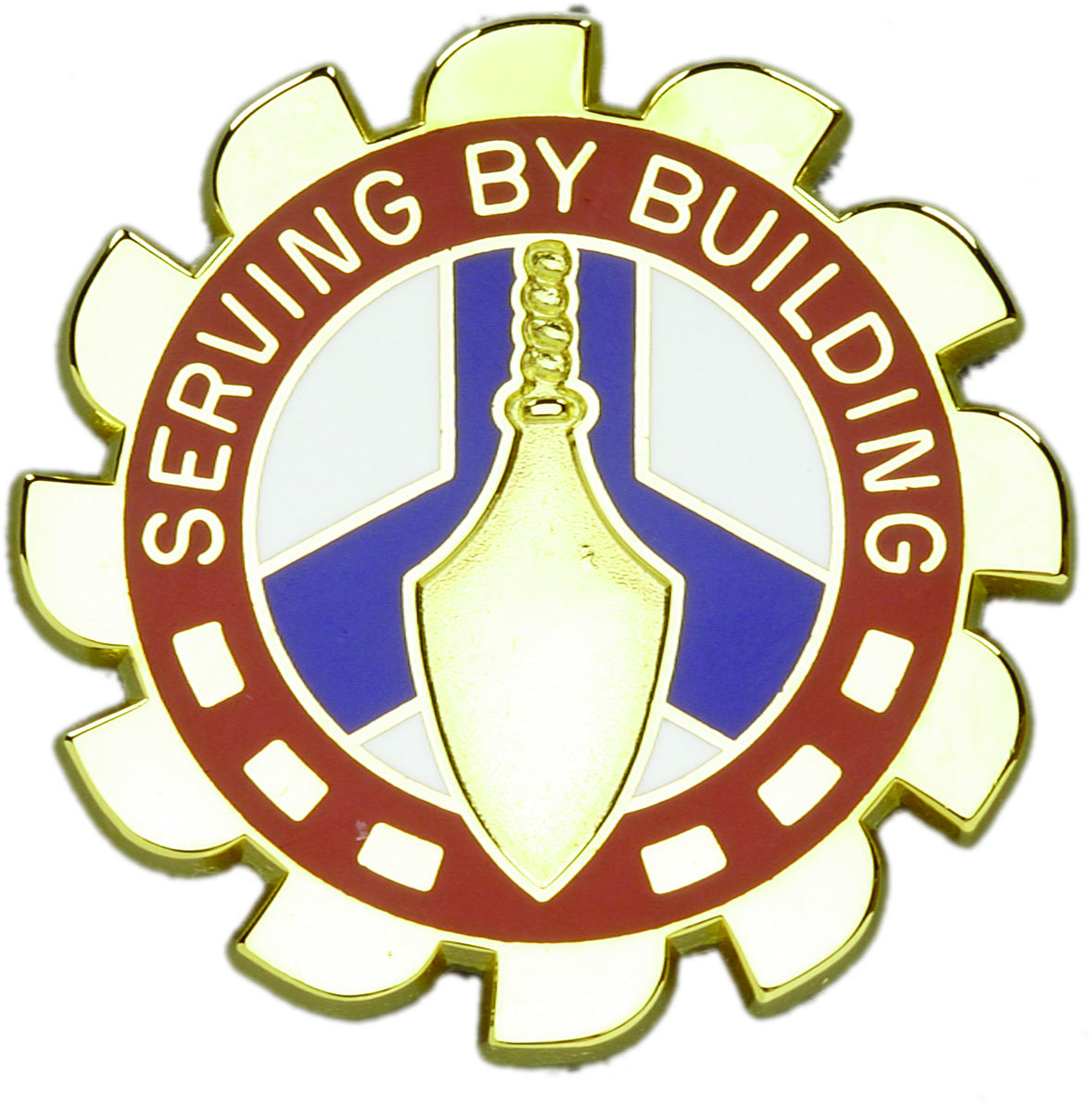 416th Engineer Command Unit Crest (Serving By Building)