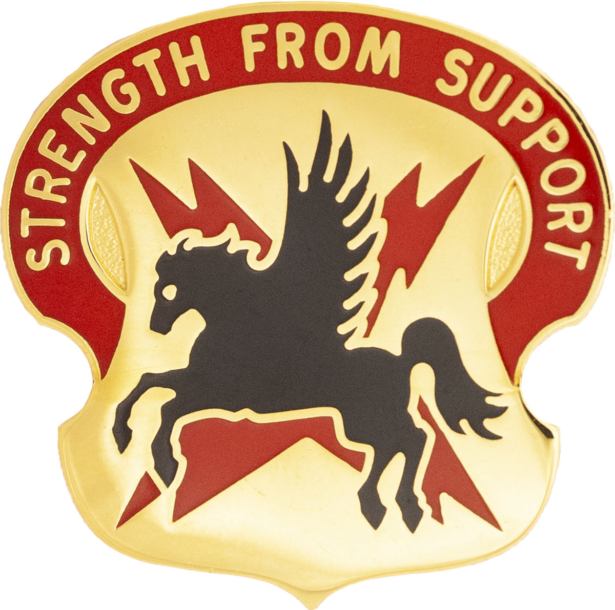 427th Support Battalion Unit Crest (Strength From Support)
