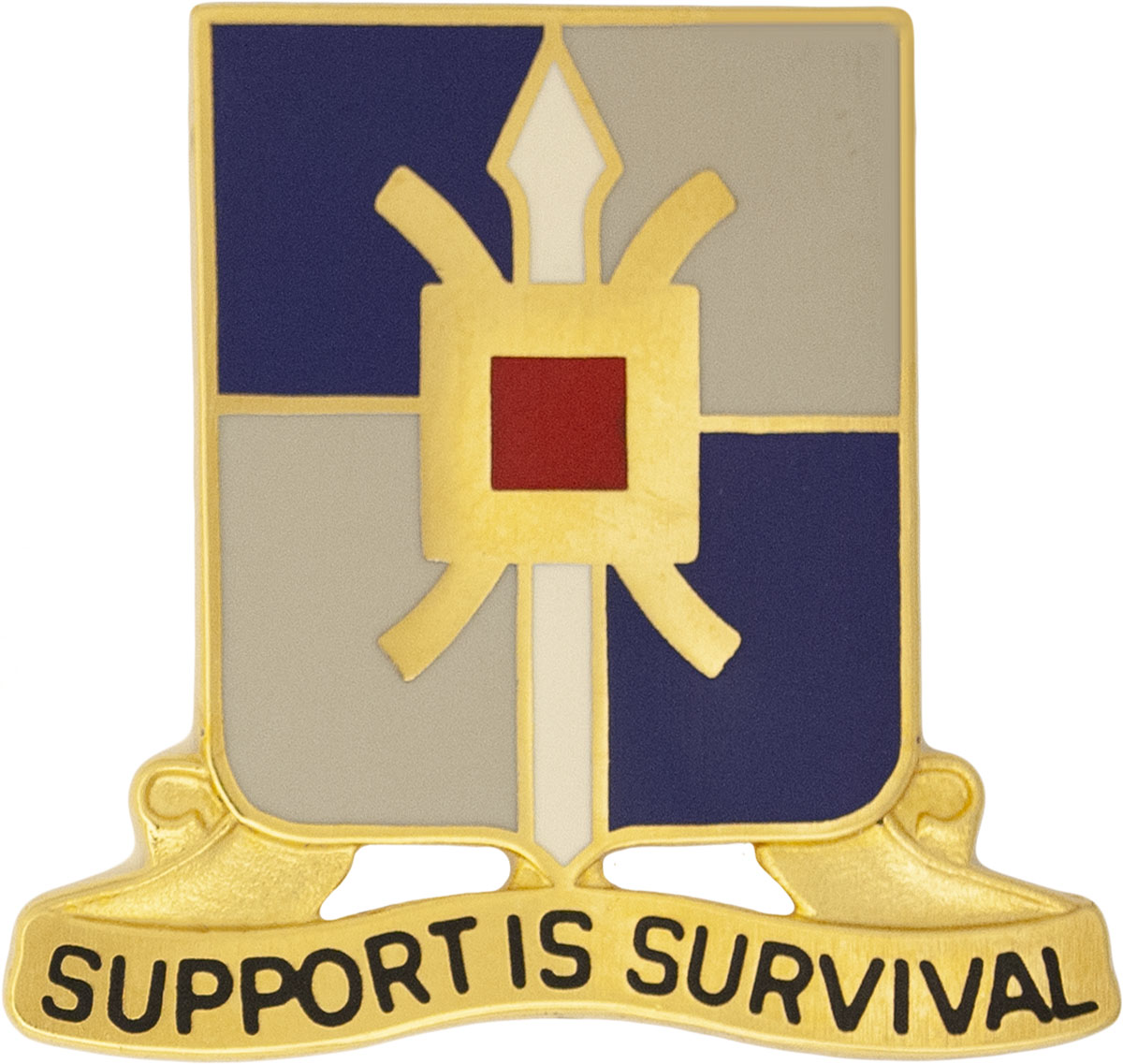 429th Support Battalion Unit Crest (Support Is Survival)