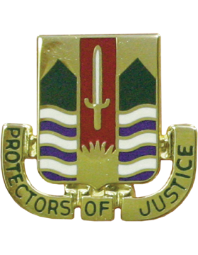 437th Military Police Battalion Unit Crest (Protectors Of Justice)