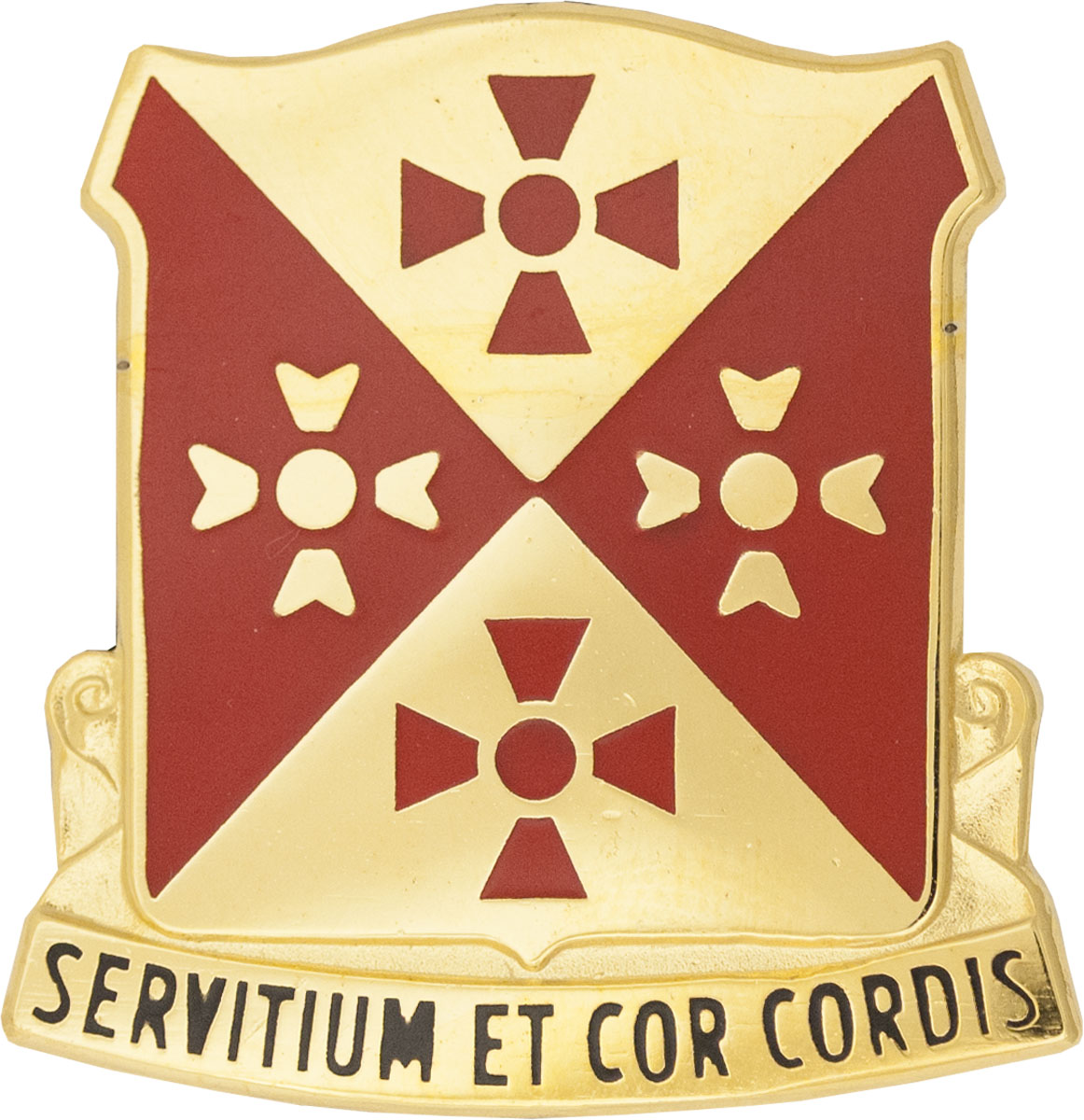 701st Support Battalion Unit Crest (Servitium Et Cor Cordis)