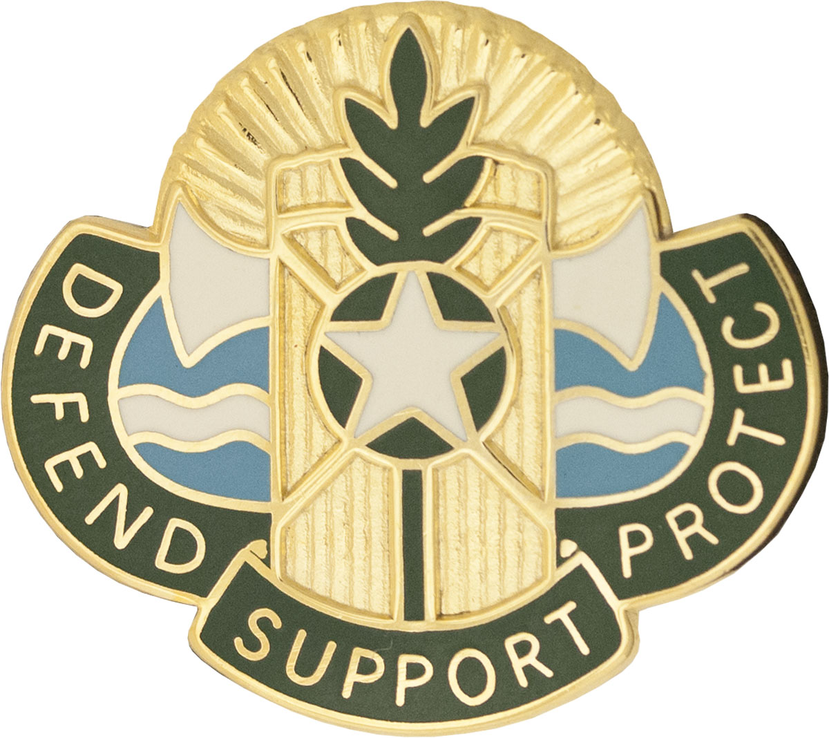 786th Quartermaster Battalion Unit Crest (Defend Support Protect)