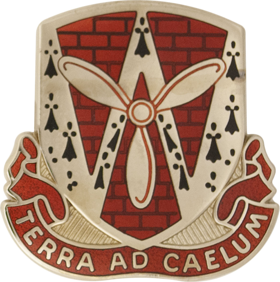 844th Engineer Battalion Unit Crest (Terra Ad Caelum)