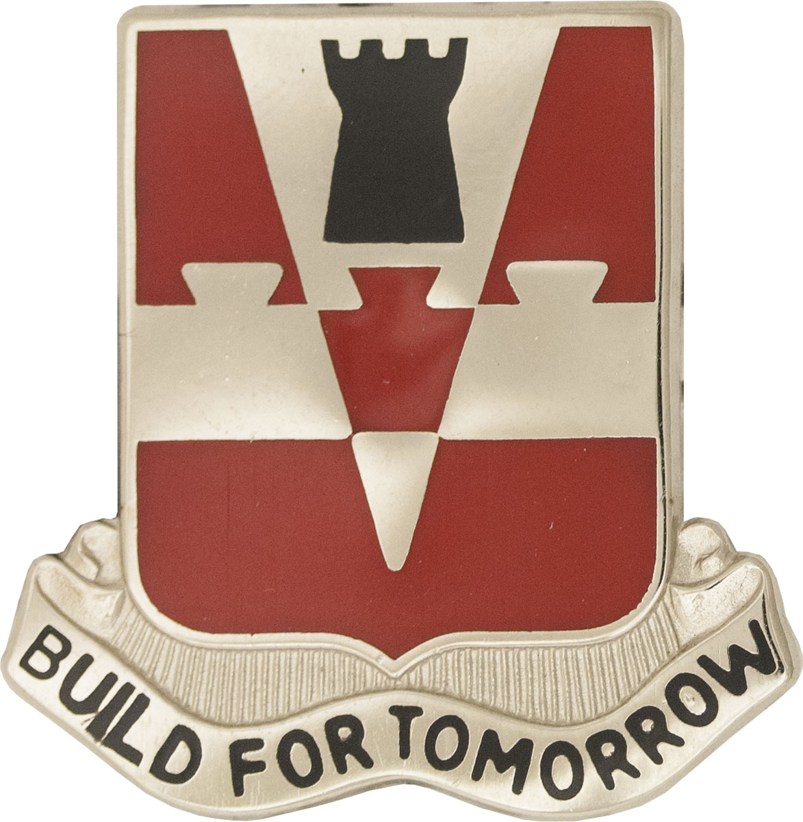 876th Engineer Battalion Unit Crest (Build For Tomorrow)