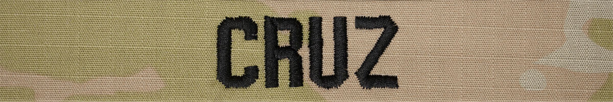 Army 3 Color OCP Tape with Fastener (Specify Embroidery)