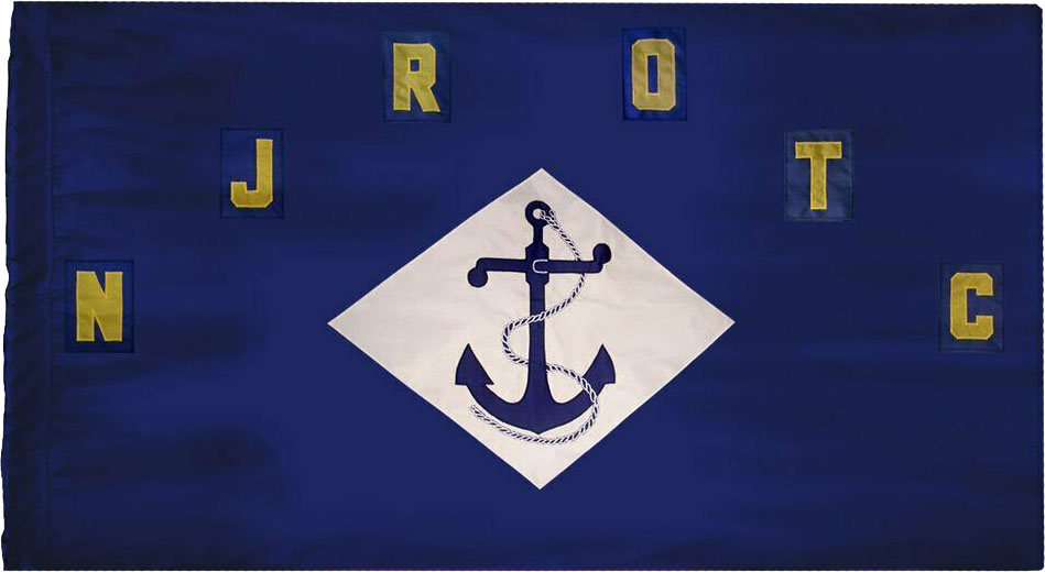 Navy JROTC Organizational Flag Pole Hem no Fringe