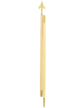 8' Gov. Spec Guidon Pole with 7in Gold Army Spear & Ferrule