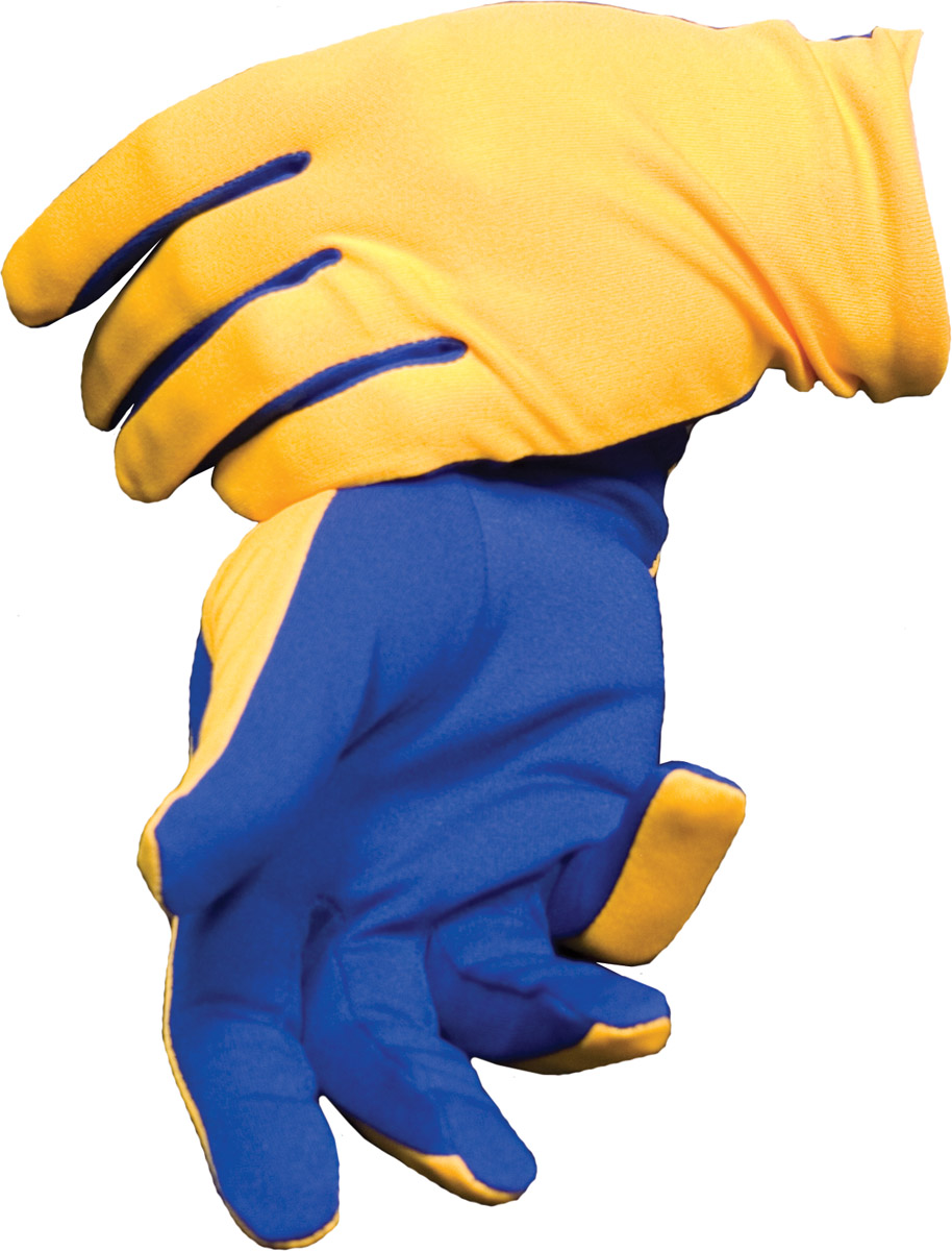 Flash Gloves (G-303A) Gold with Royal Blue Palm
