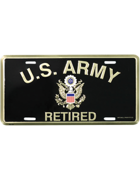 LA27 U.S. Army Retired License Plate