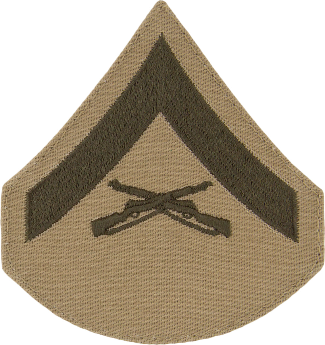 Green/Khaki Female Chevron (302) Lance Corporal USMC (Pair)