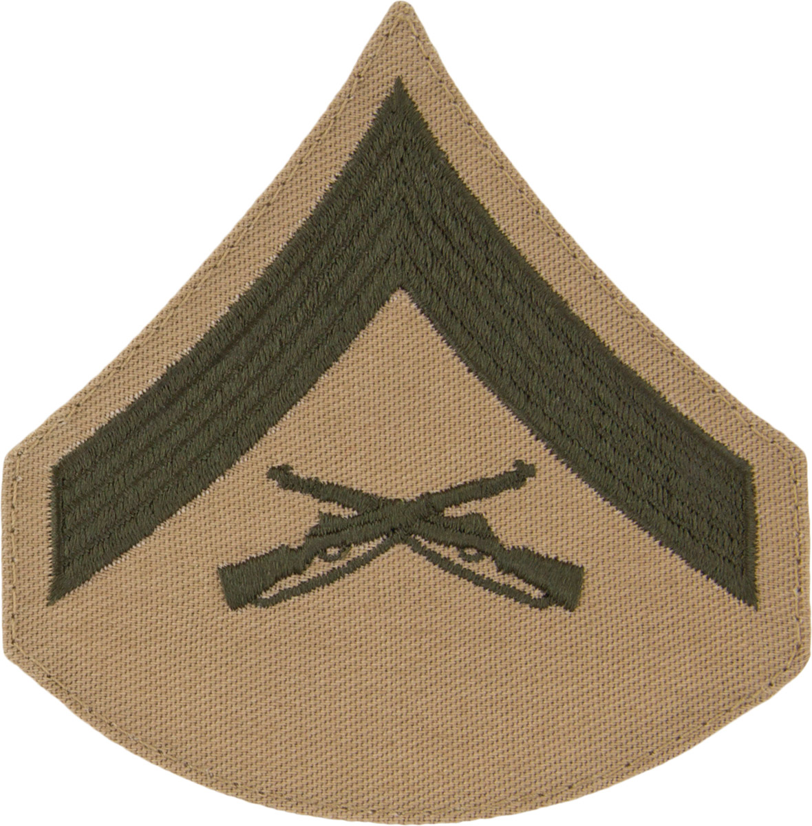 Green/Khaki Male Chevron (302) Lance Corporal USMC (Pair)