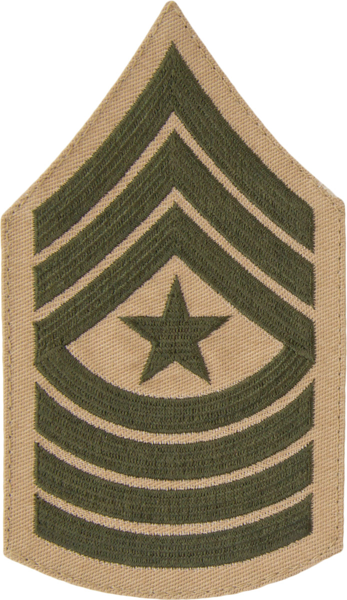 Green/Khaki Female Chevron (310) Sergeant Major USMC (Pair)
