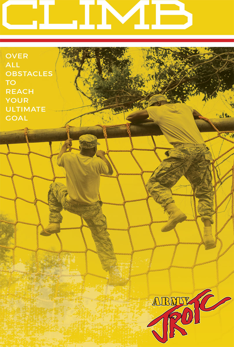Motivational Gloss Poster Army JROTC Climb Motivational Gloss Poster Army JROTC Climb