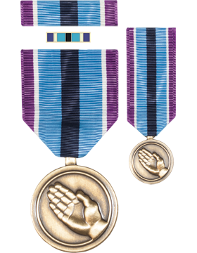Humanitarian Service Medal Box Set with Lapel Pin and Mini Medal