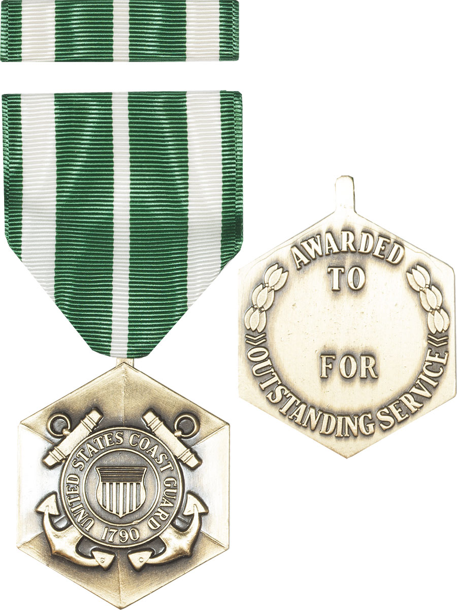 Coast Guard Commendation Full Size Medal with Ribbon