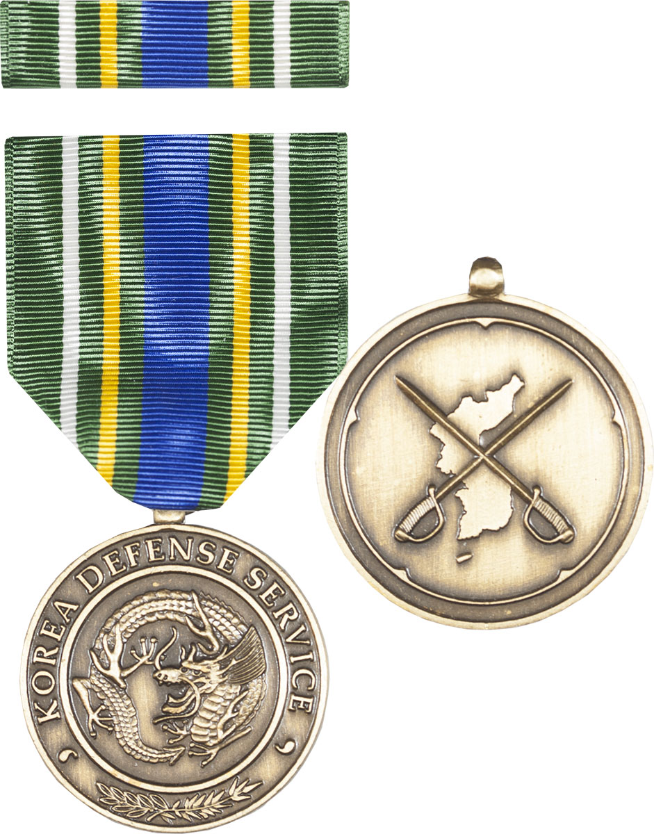 Korean Defense Service Full Size Medal with Ribbon