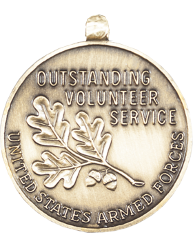 Military Outstanding Volunteer Service Full Size Medal with Ribbon
