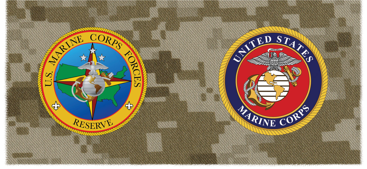 Marine Forces Reserve, Desert with USMC Seal