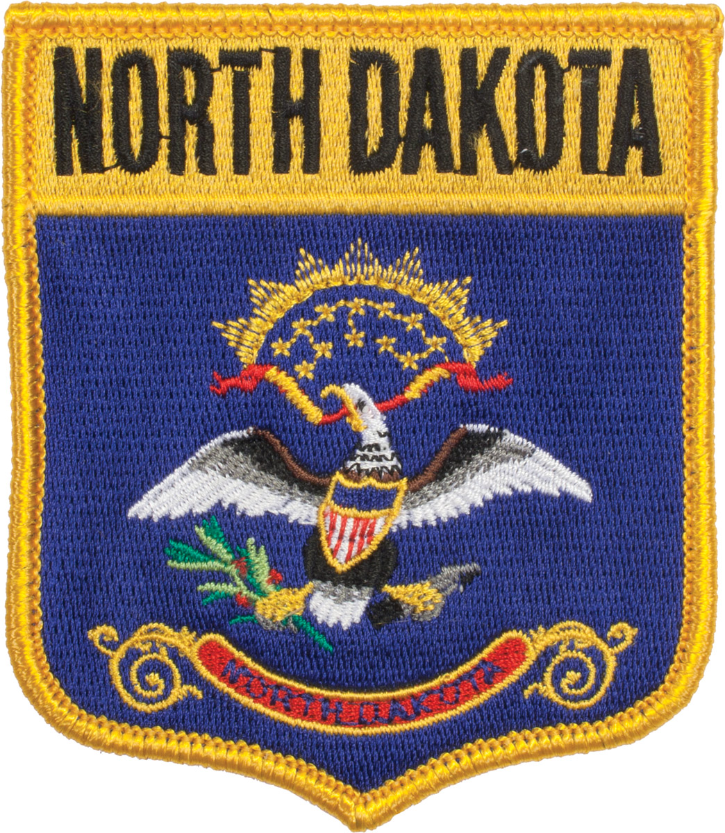 North Dakota 3.75in Shield (N-SS-ND1) with Gold Border