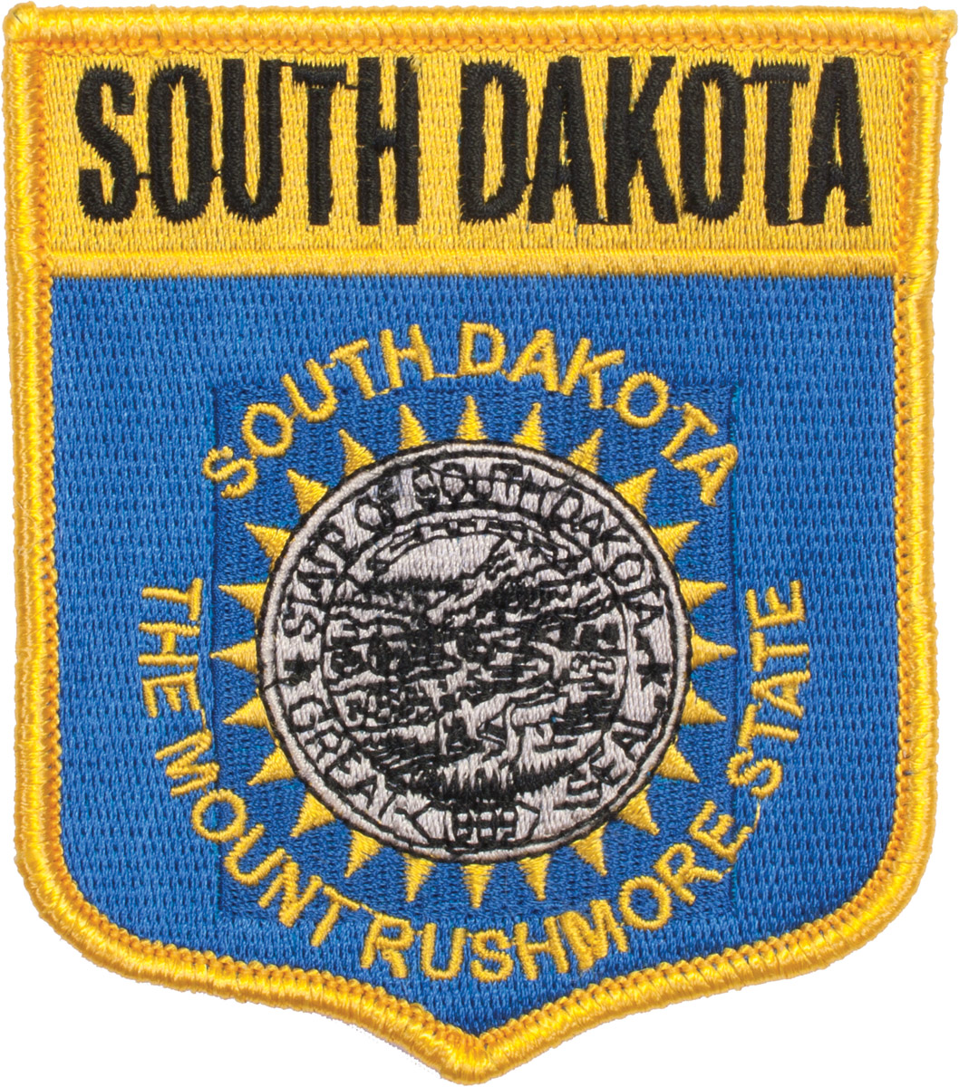 South Dakota 3.75in Shield (N-SS-SD1) with Gold Border