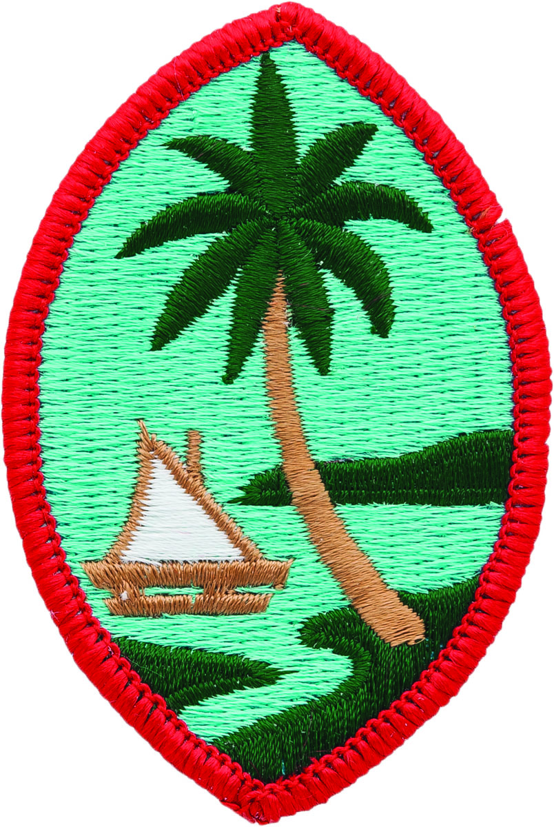 Guam National Headquarters Full Color Patch with Fastener