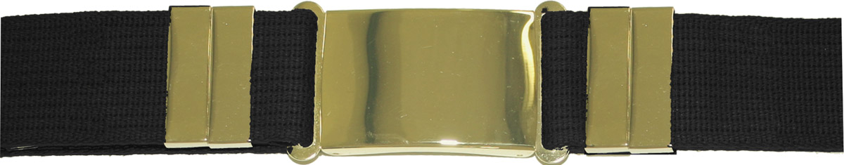 Parade Belt with No Eyelets Gold