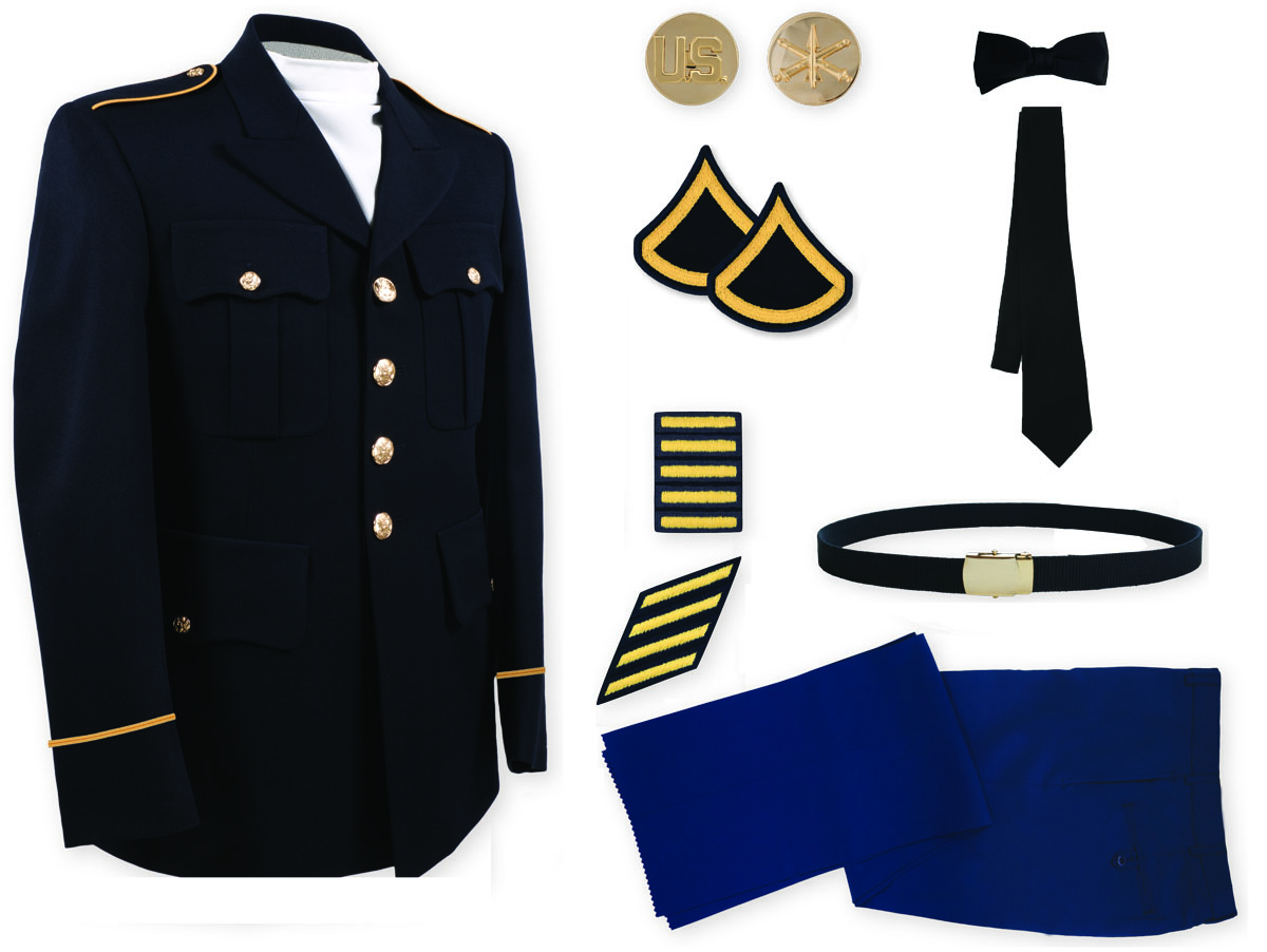 Enlisted Male Dress Blue Premier Package Jr. PVT-SPC without Cap