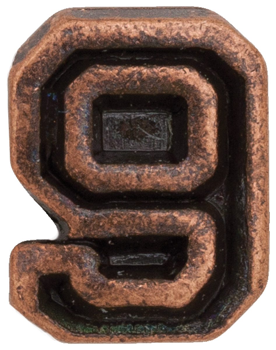 Ribbon Device 3/16 Bronze Number Nine