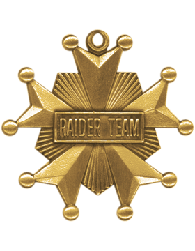 ROTC Medal (RC-ML117A) Cross with Raider Team Gold 1 1/4in