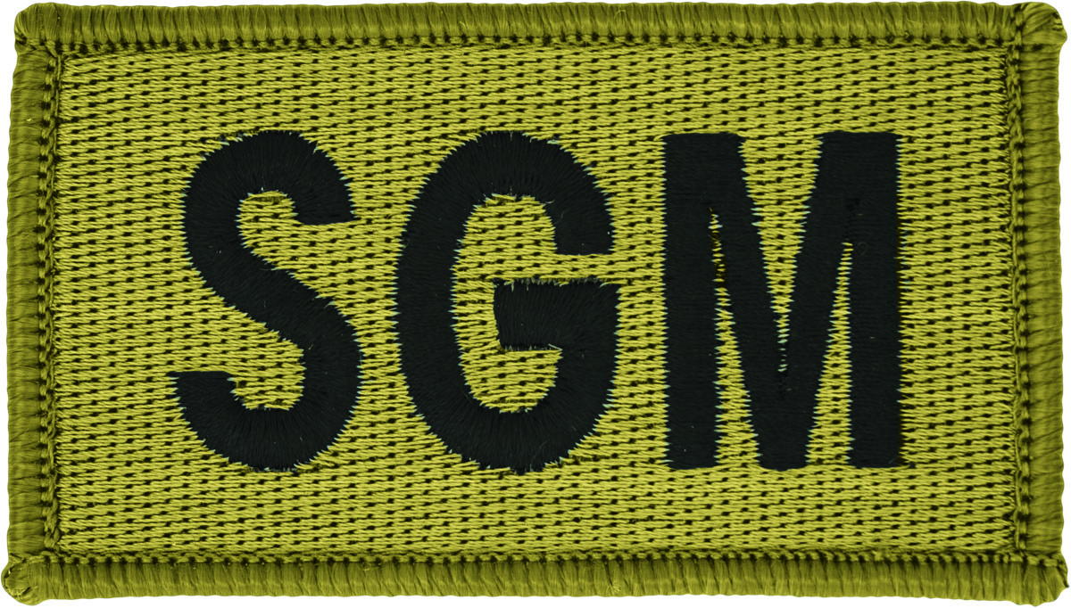 SGM Bagby Green Leadership Patch with Fastener