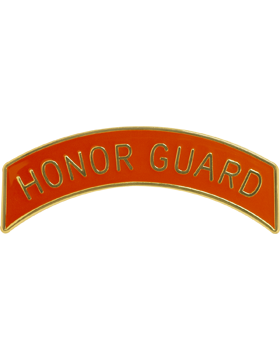 Metal Arc Tab HONOR GUARD Orange with Gold Letters