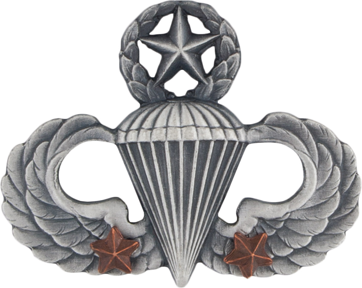 Master Parachutist with 2 Combat Star