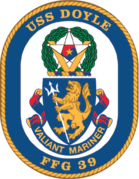 Frigate USS Doyle FFG-39 Coat of Arms Sticker