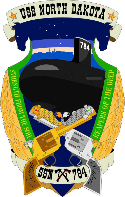Submarine USS North Dakota SSN-784 Coat of Arms Sticker