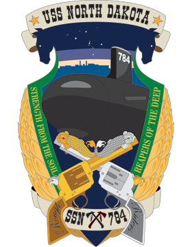 Submarine USS North Dakota SSN-784 Coat of Arms Sticker
