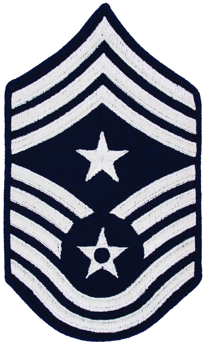 Male Air Force Chevron Blue and White (Pair) Command Chief Master S...