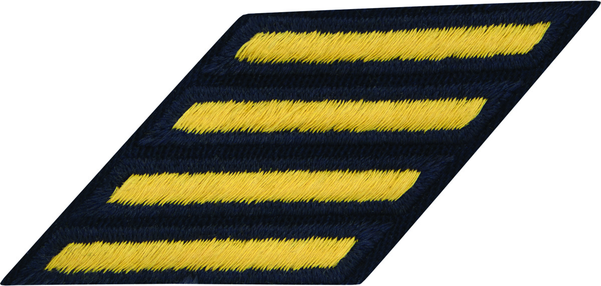 Army Female Dress Uniform Service Stripes Gold on Blue (Each)
