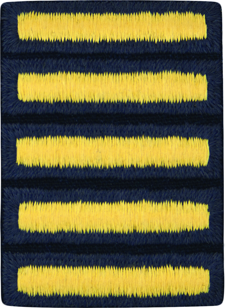 Army Male Dress Uniform Overseas Bars Gold on Blue (Each)