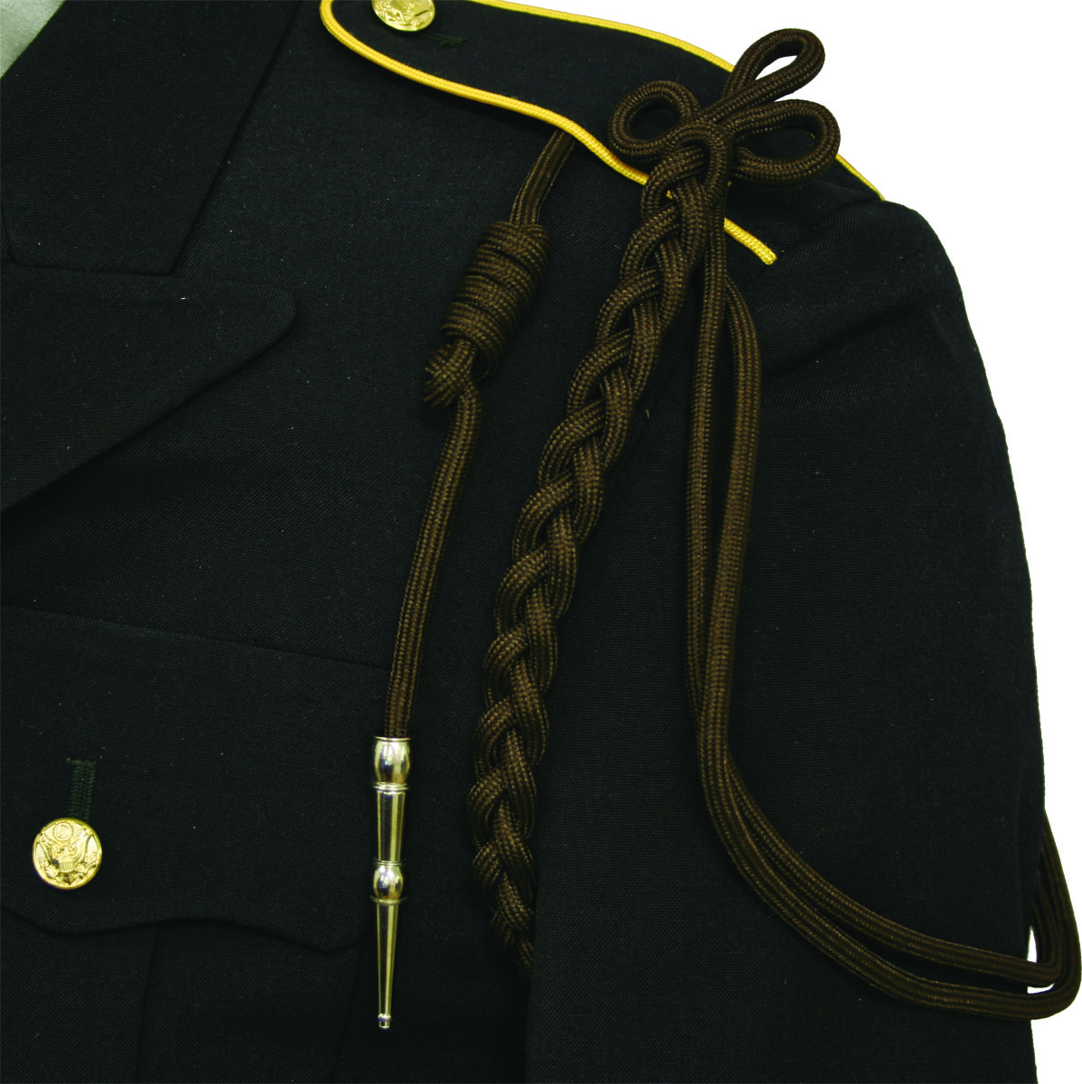 Double Strand Shoulder Cord with Nickel Tip (One Color)