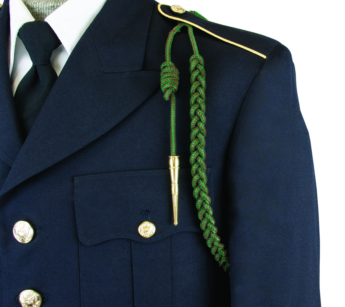 French WWI Cord Green with Red Spots